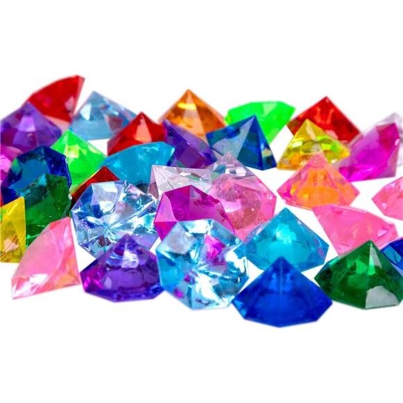 Toys | 36pcs Acrylic Diamond Gems Jewels Pirate Treasure Chest Hunt ...